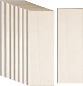 24 Pack Basswood Sheets for Crafts 12 x 4 x 1/8 Inch-3 mm Thick ...