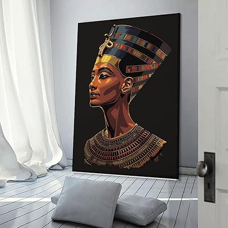 Amazon.de: sinyumoney Egyptian Queen Nefertiti Leinwand-Ölgemälde ...