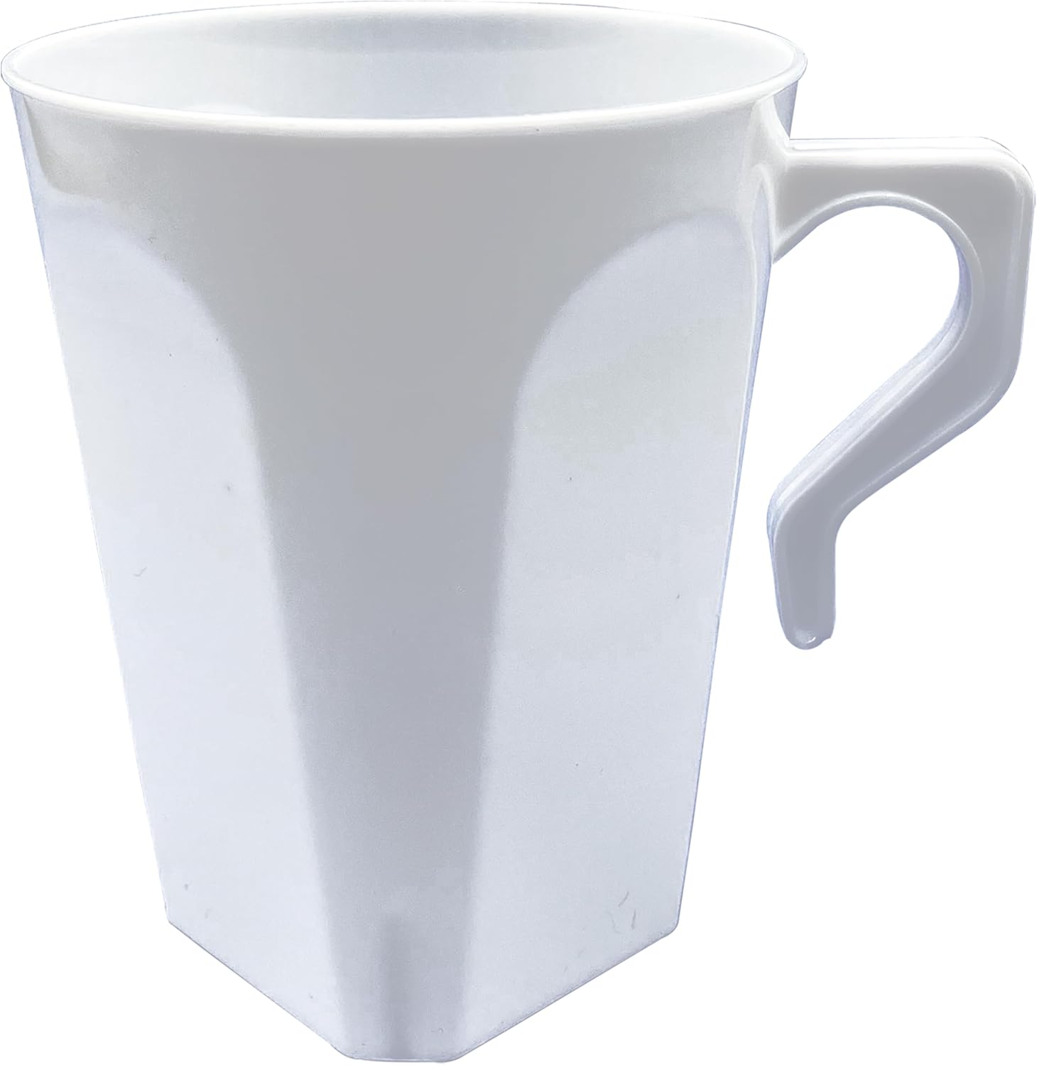 Amazon.com: PARTY BARGAINS 8 oz Square white Plastic Coffee Cups with ...