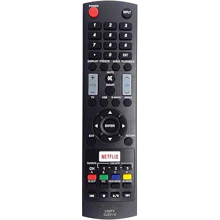 Amazon.com: GJ221-C Remote Control for Sharp LCD/LED TV LC32LE653U ...