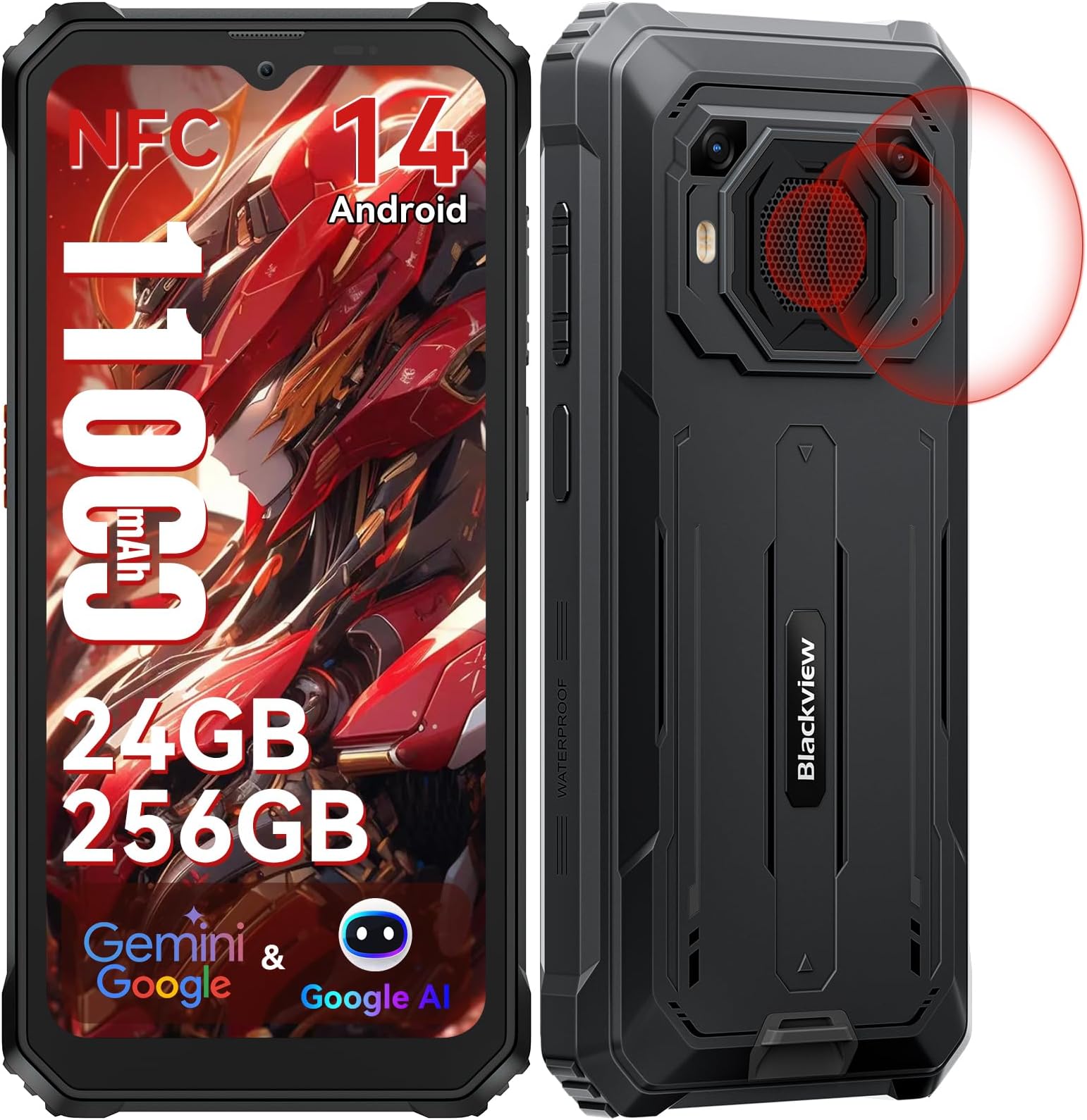 Blackview Shark 9 5G Smartphone ohne Vertrag, 24GB+256GB, 6,67" HD+ ...