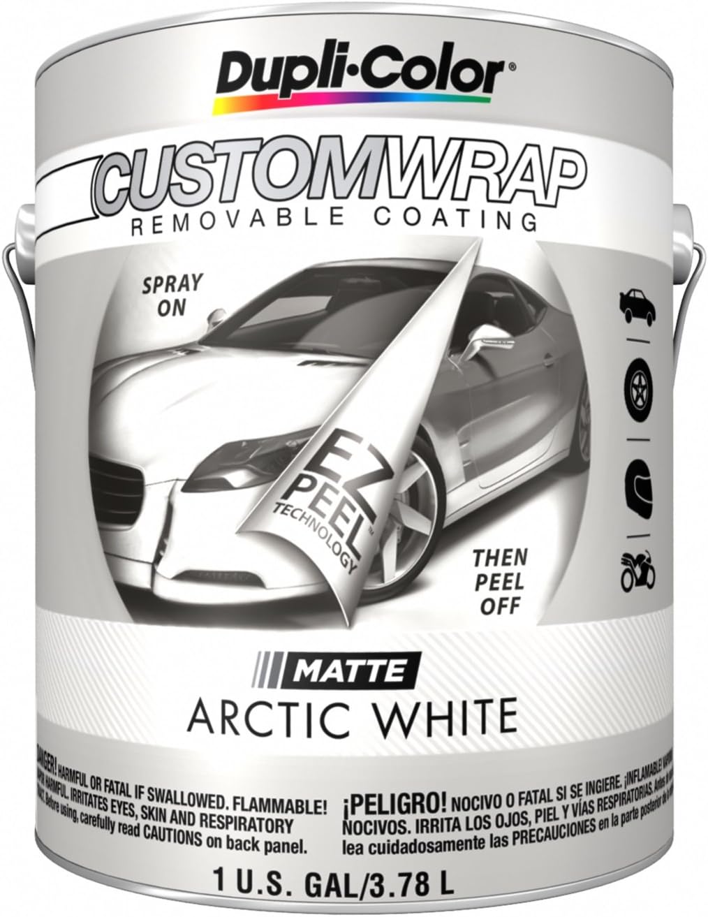 Amazon.com: Duplicolor CWBG798 Custom Wrap Matte Arctic White 1 Gallon ...