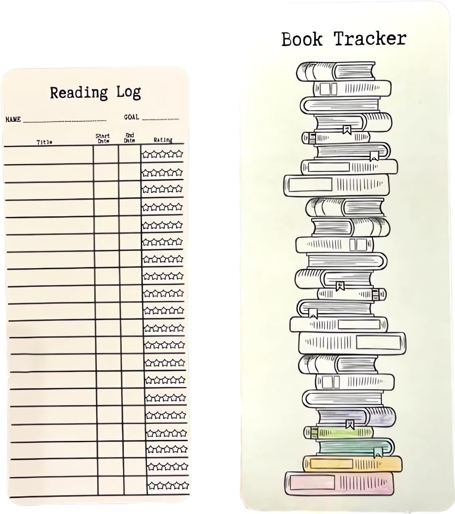 Amazon.com: 2024 Reading List Bookmark - Reading Log, 12PCS Library ...