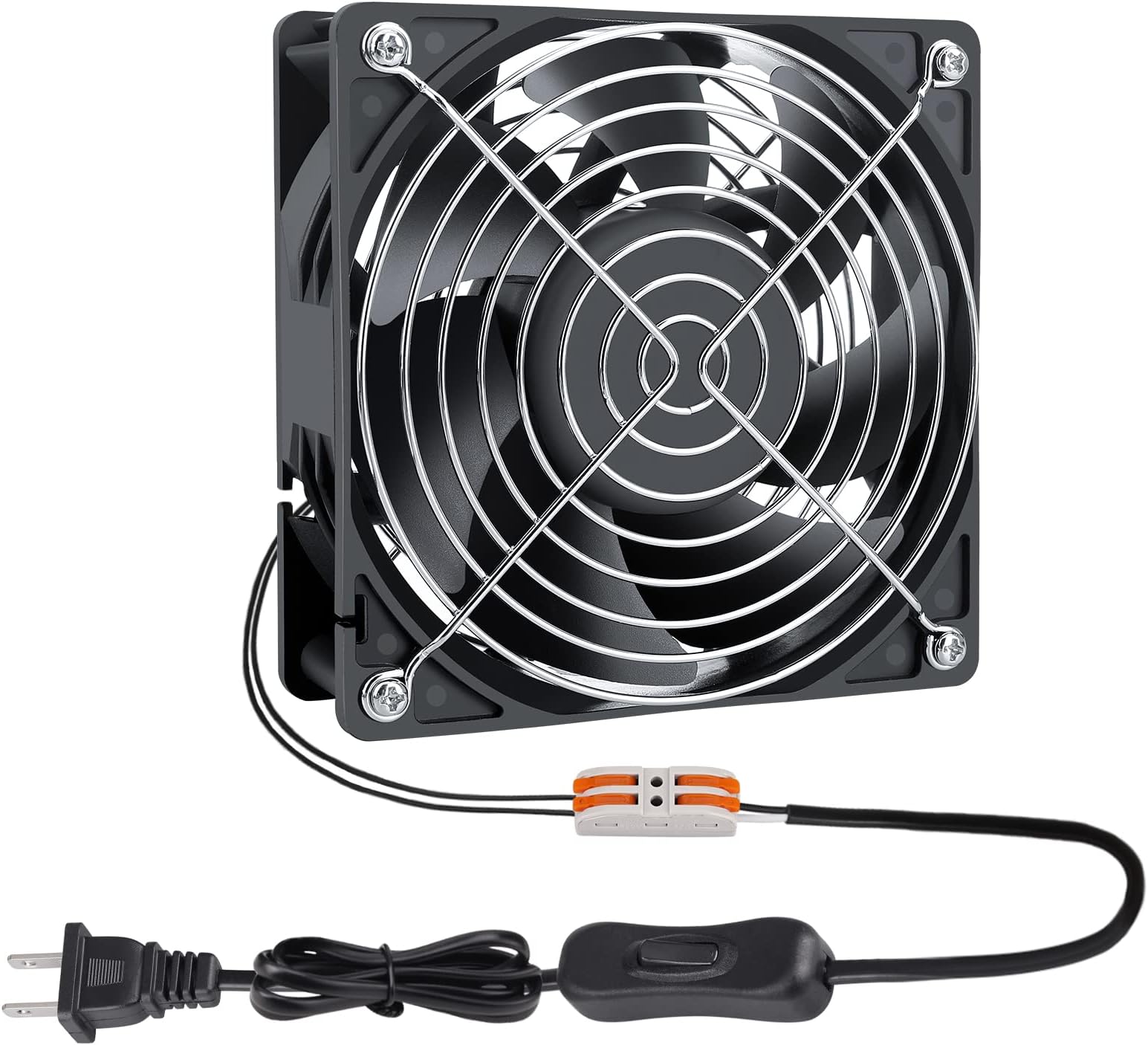 Amazon.com: GDSTIME EC Cooling Fan, 120mm Fan, 120mm 38mm AC 110V 115V ...
