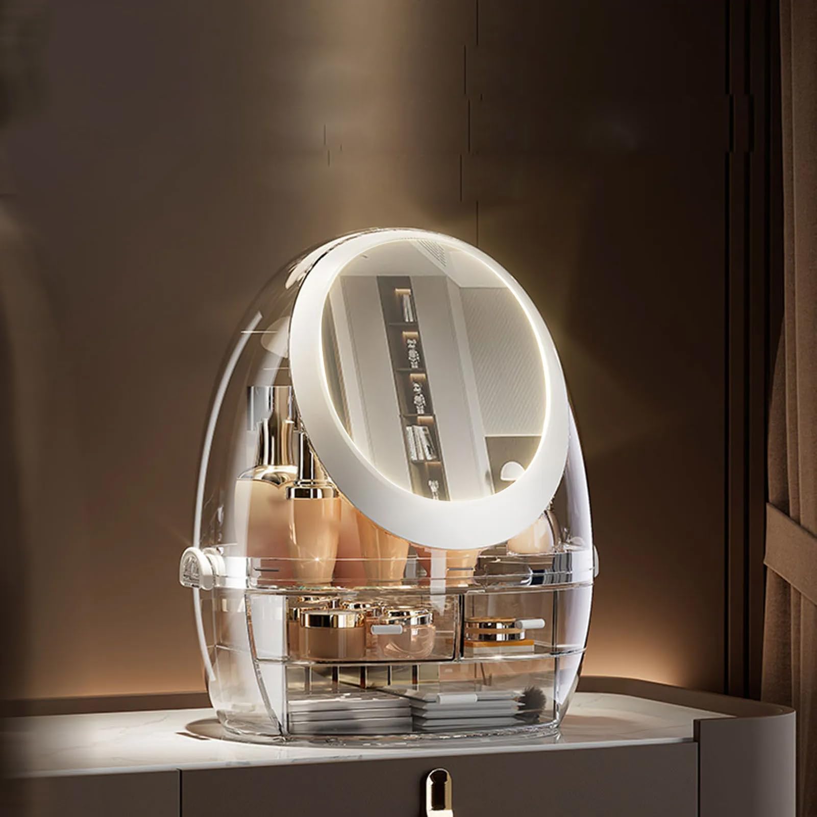 HARIVAR MART New Hd Cosmetic Mirror Case For Dressing Table Makeup Box ...