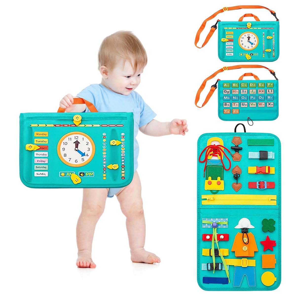 Buy SNOWIE SOFT® Busy Board for Toddlers 1-3, Montessori Toys Toddler ...