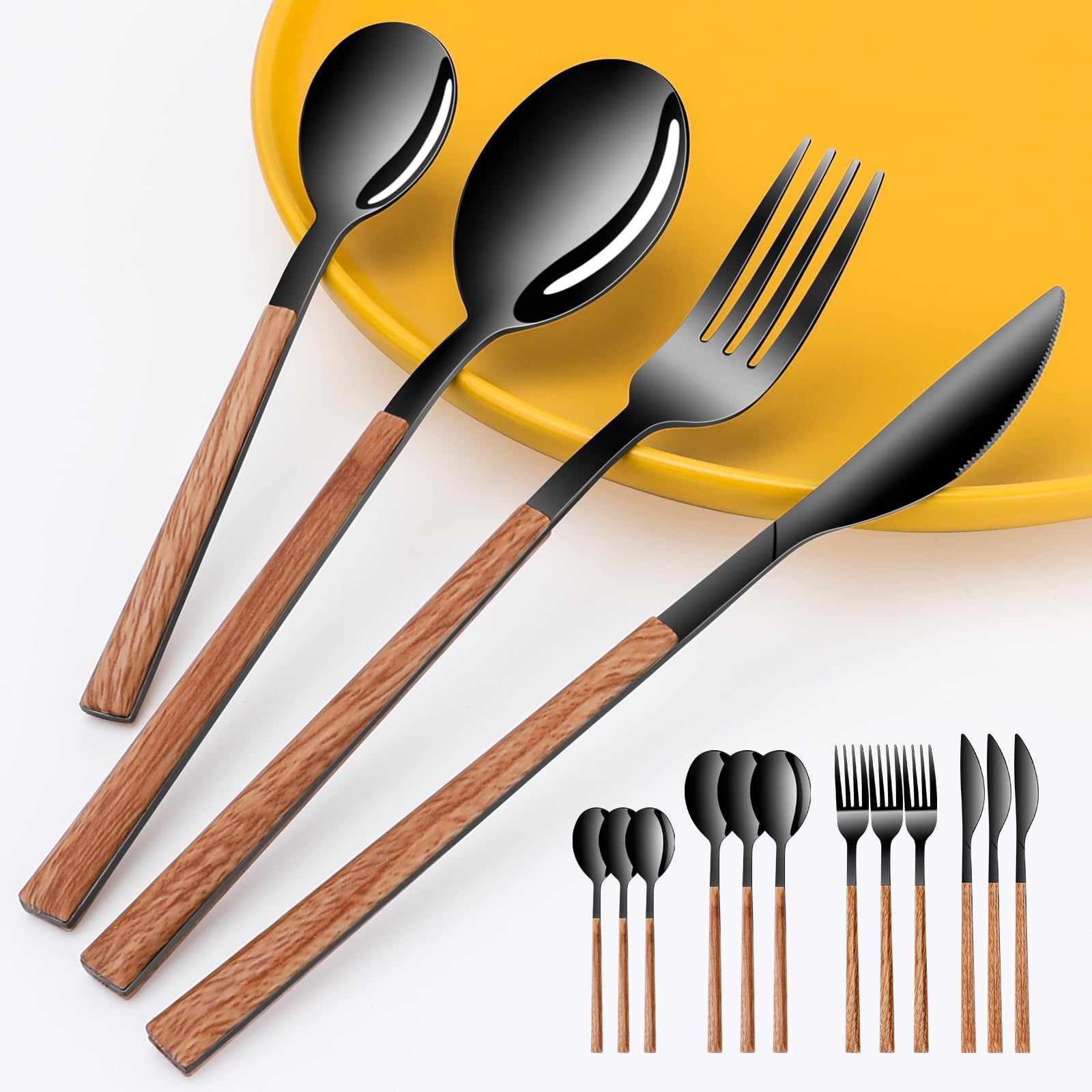 Amazon.com: Gugrida Unique & Beautiful Flatware Set - 5 Piece ...