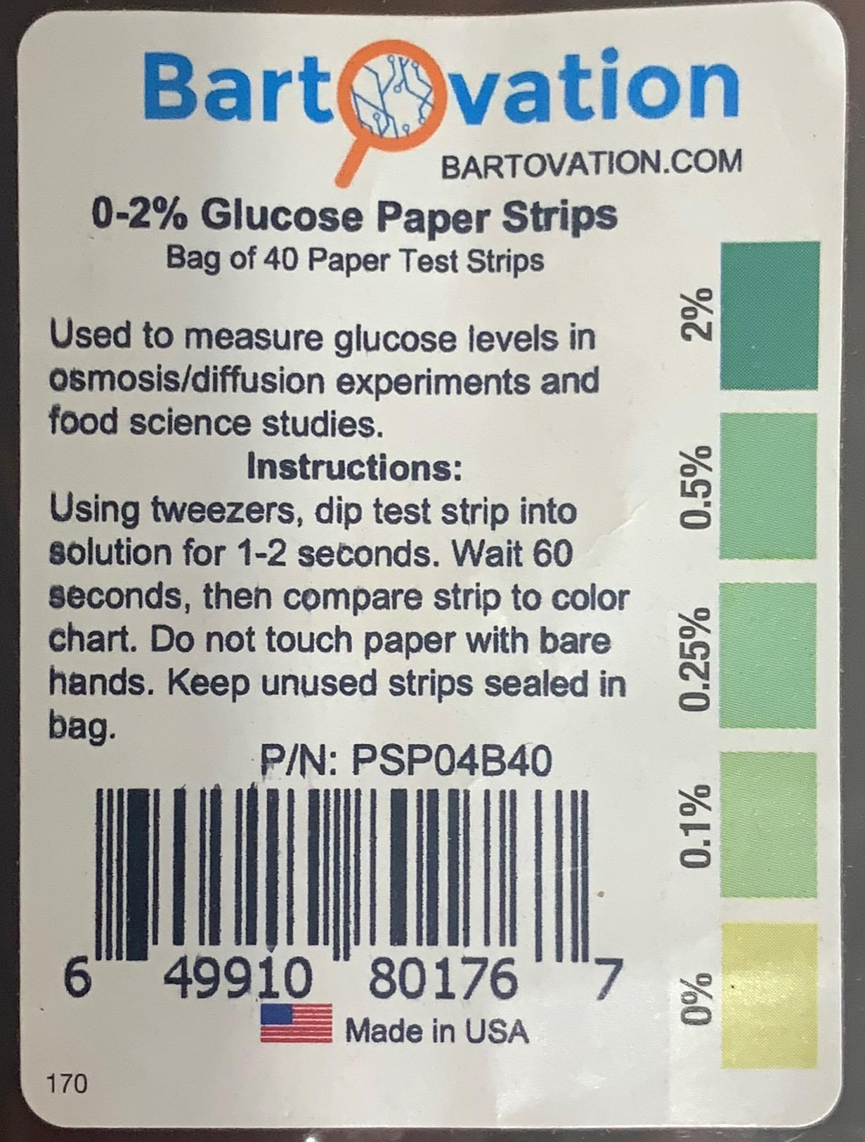 Amazon.com: Scientific Glucose Test Paper Strips 0-2% [Bag of 40 Paper ...