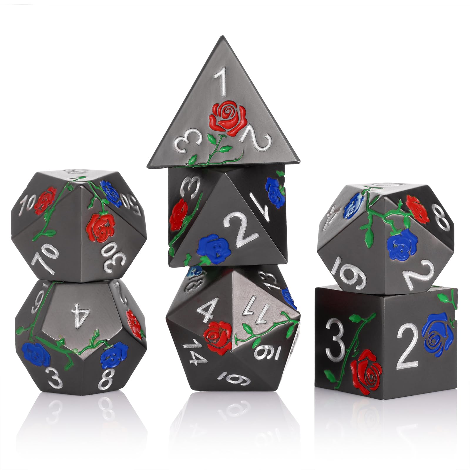 Snapklik.com : DND Metal Dice Set,Polyhedral Dice Set-Hand-Coloured ...