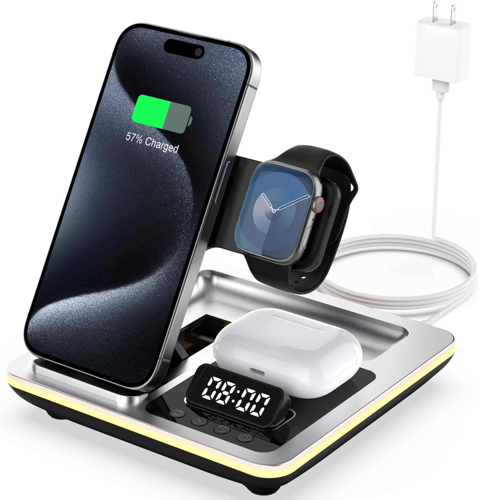 Amazon.com: 5 in 1 Foldable Wireless Charging Station for Apple Devices ...
