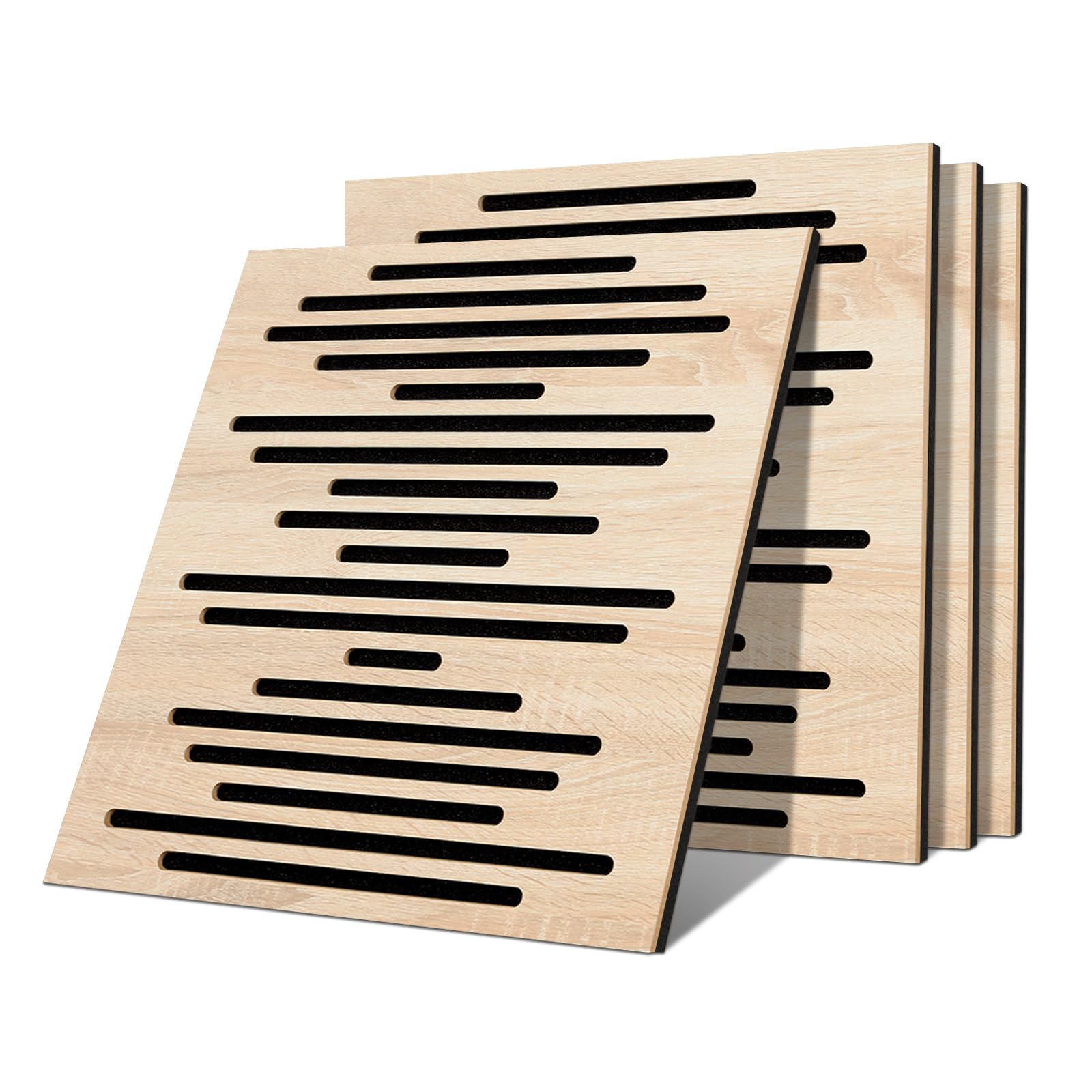 Snapklik.com : Olanglab Acoustic Wood Wall Panels, 4 Pack 196"x196 ...