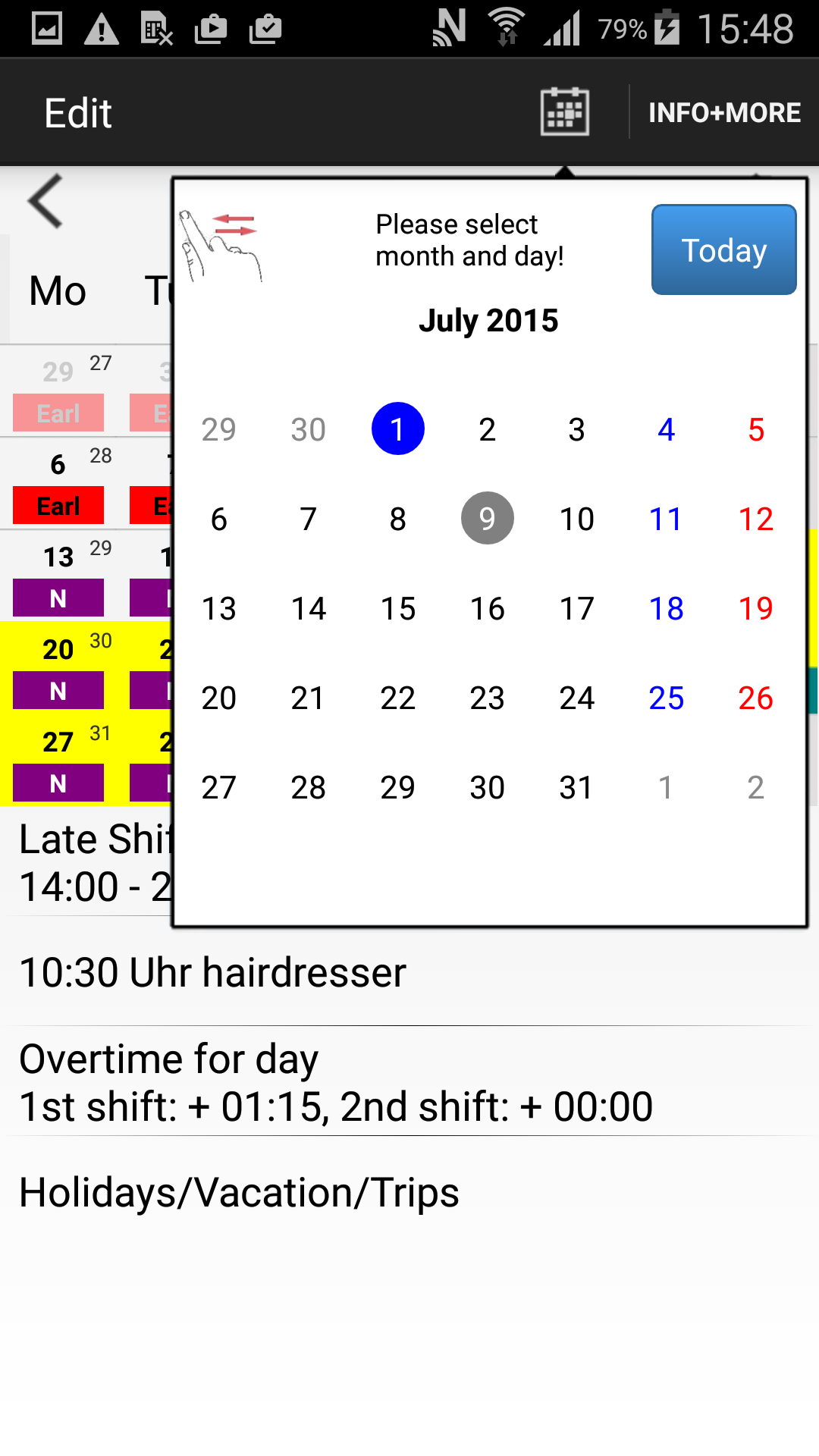 Roster-Calendar Pro:Amazon.in:Appstore for Android
