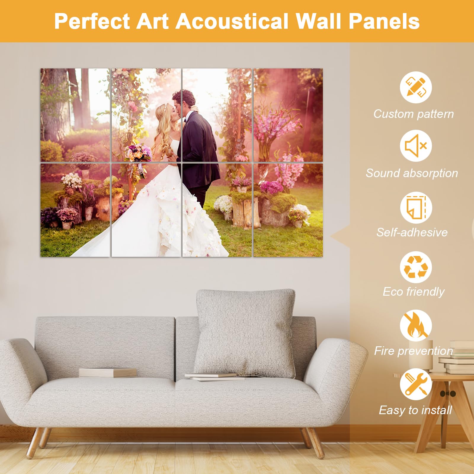 Snapklik.com : MecTo 6 Pack Custom Acoustic Panels 236X354in Soundproof ...