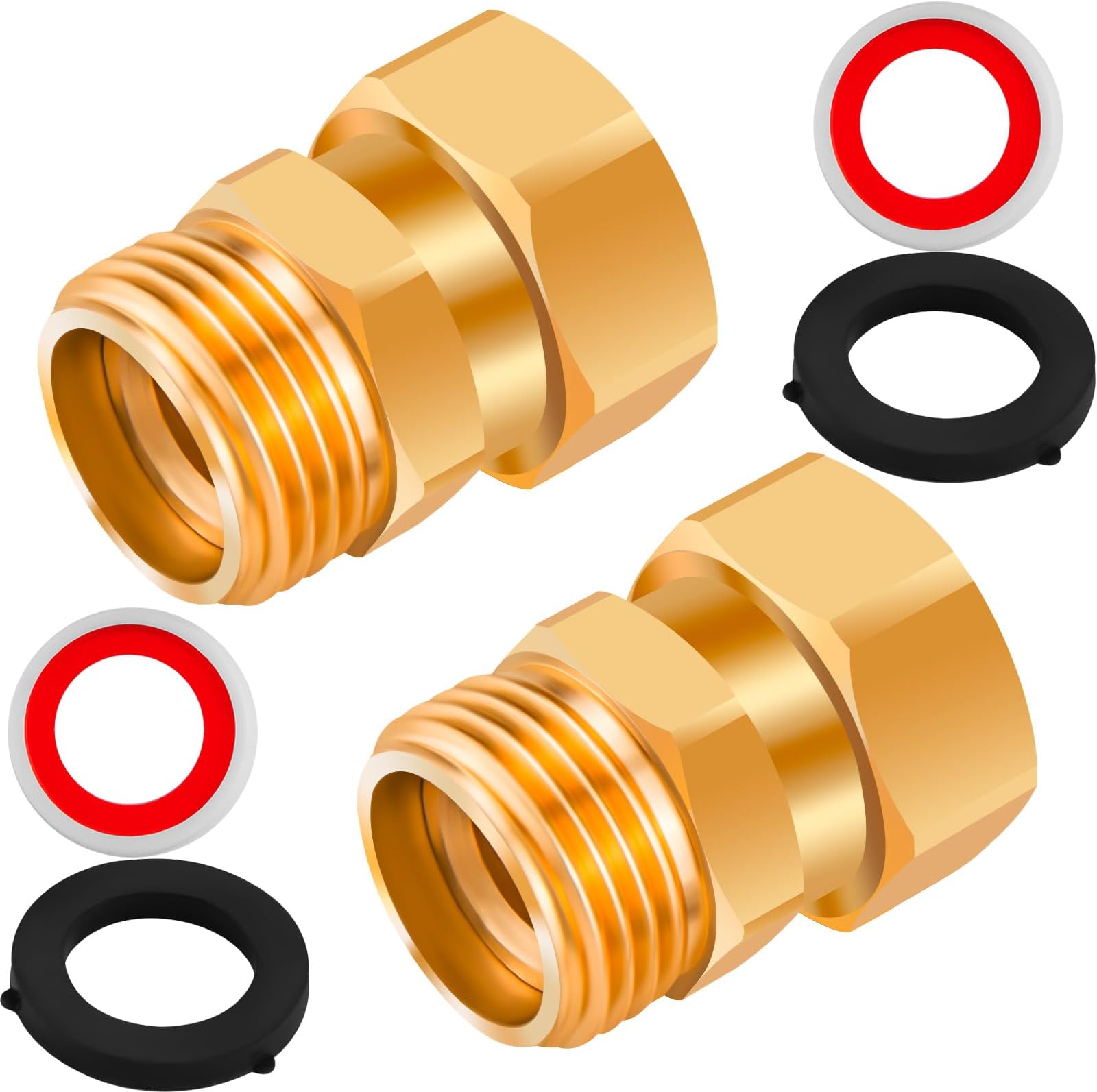 Amazon.com: Joywayus Brass Garden Hose Swivel Connector 3/4" GHT Female ...