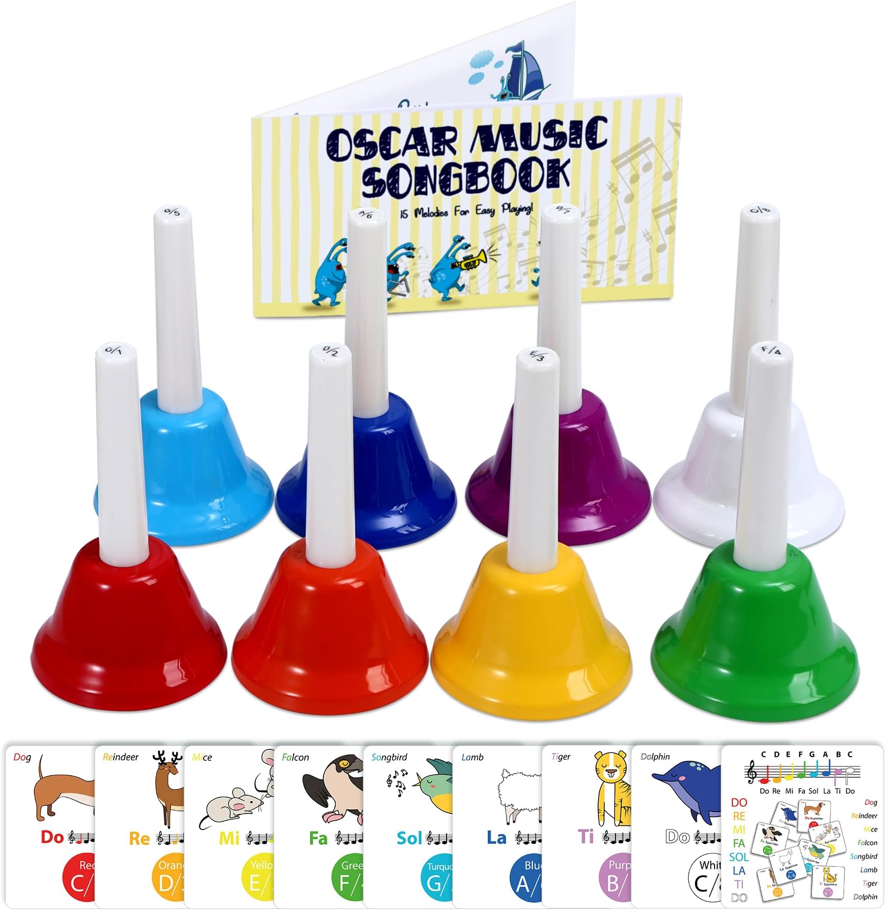 Amazon.com: Handbells, Hand Bells Musical Bells for Toddlers Children ...