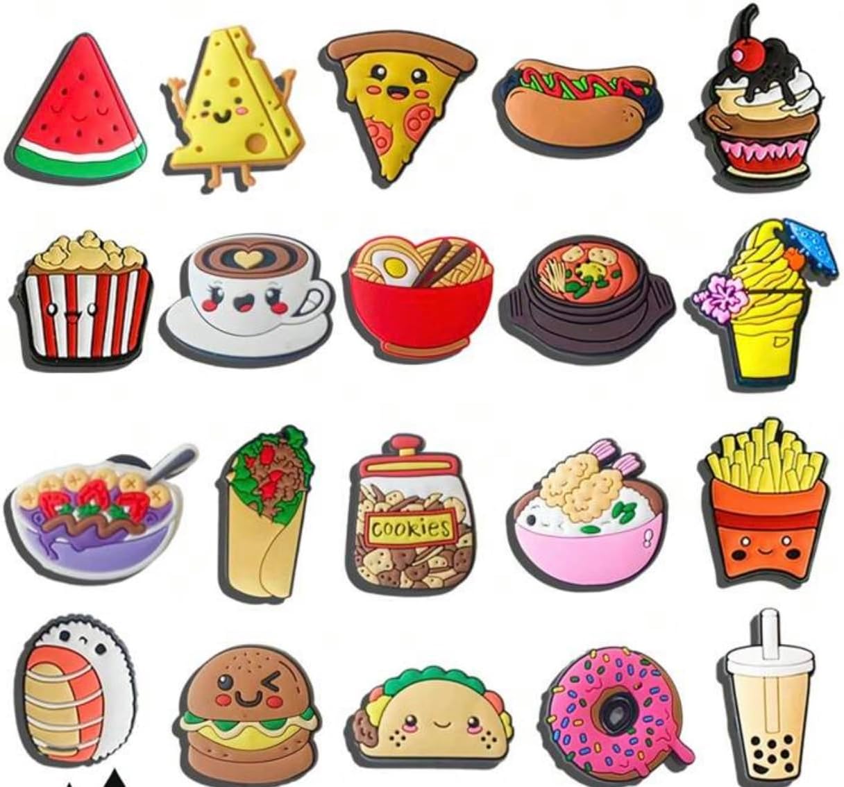Amazon.com: Cute Food Shoe Charms,Fast Food Shoe Decorations with ...