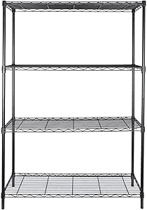 Amazon.com: UYSB Black 4Tier Steel Organizer Wire Rack Heavy Duty ...