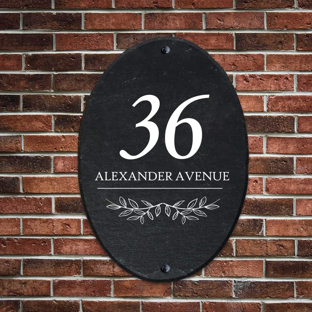 Personalised House Number Plaques Slate Housewarming Gift for Family ...