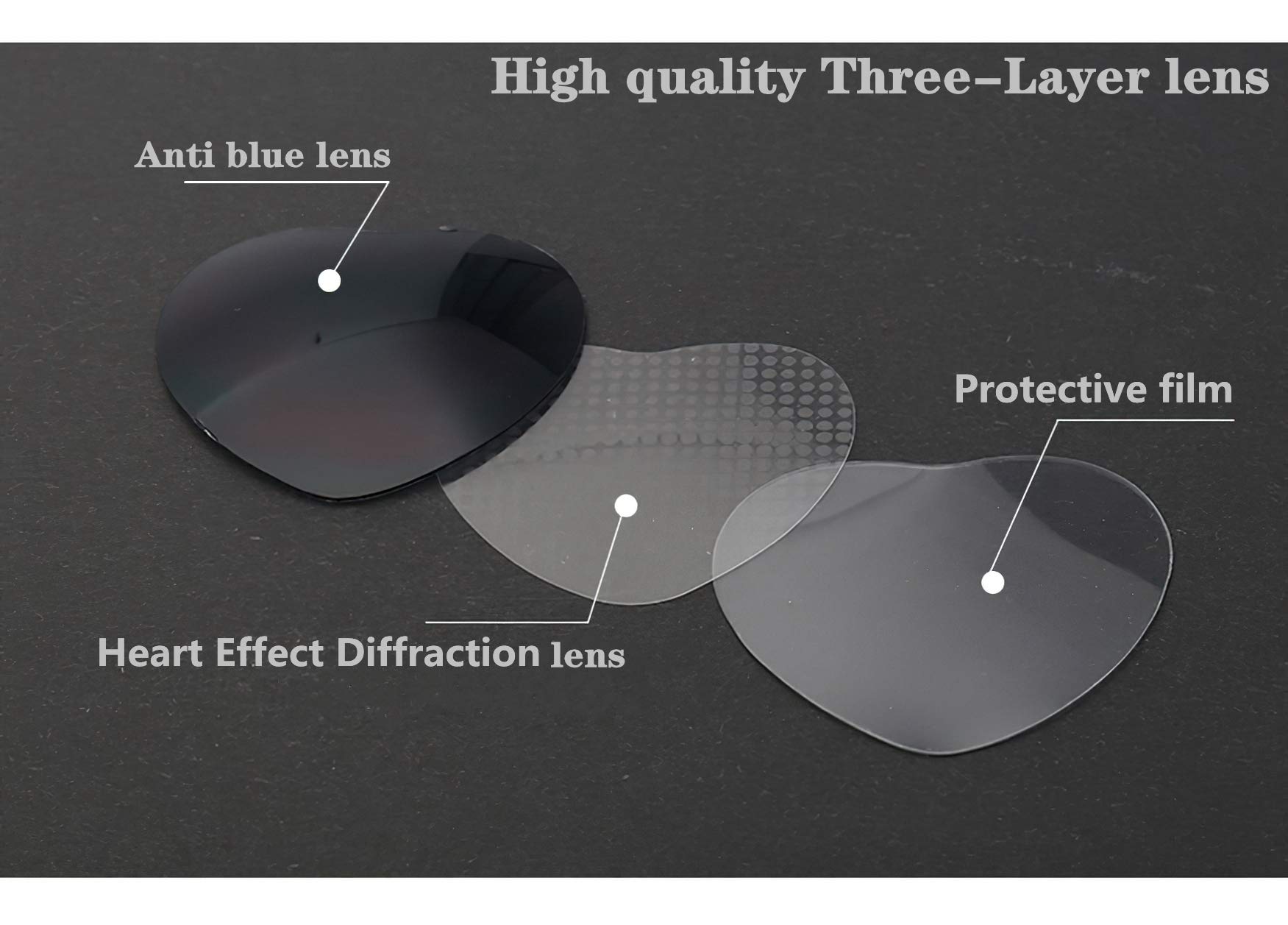Heart Effect Diffraction Glas...B08ZHH3JZ3 | Encarguelo.com