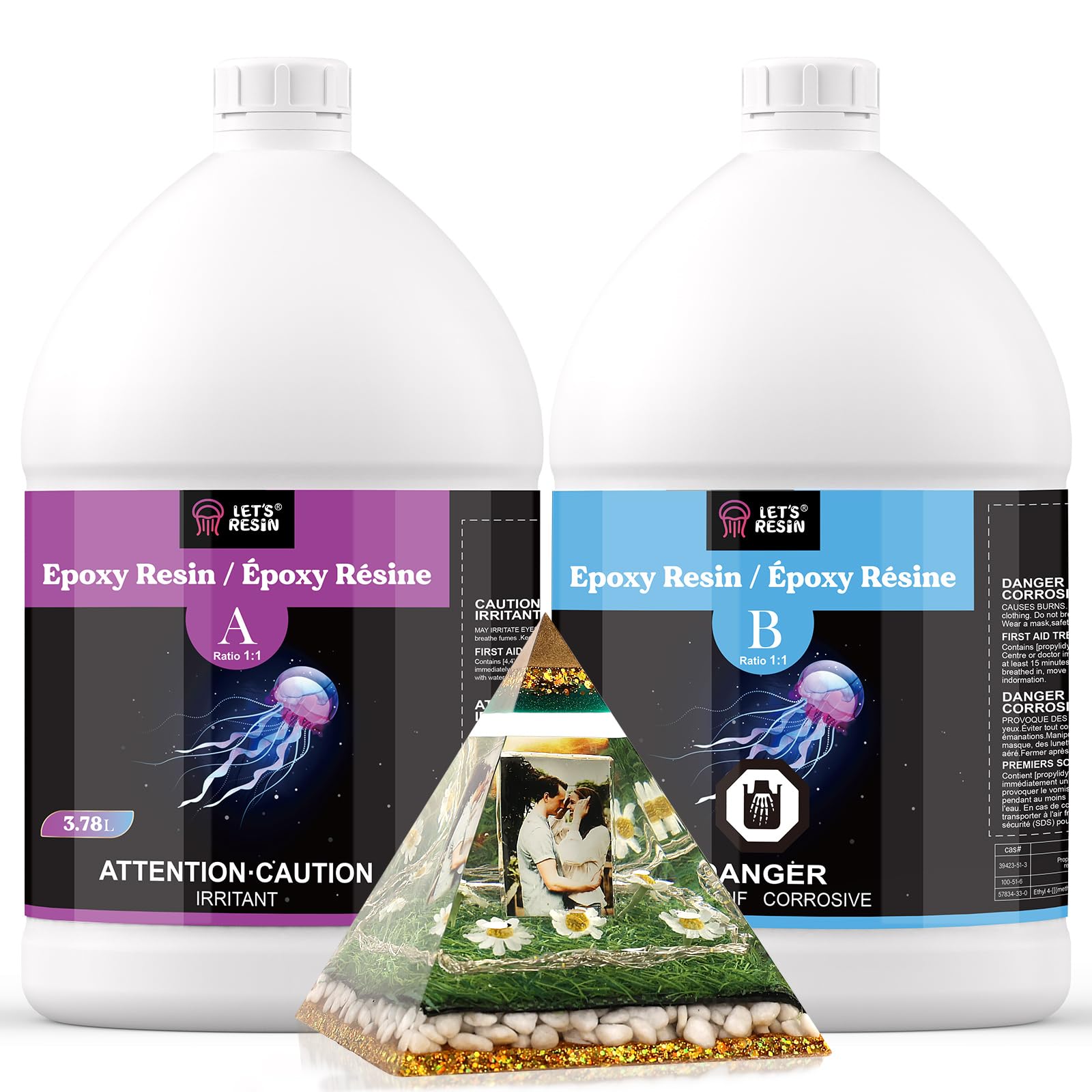 Resina Epoxica Lets Resin Crystal Clear Casting Resin - 2 Gallon Fast ...