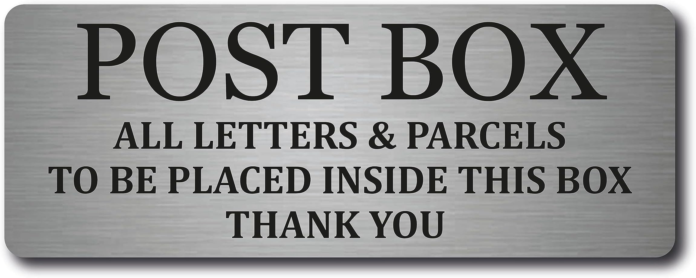Post Box Sign 20cmx 7.5cm (Brushed Silver) : Amazon.co.uk: Home & Kitchen