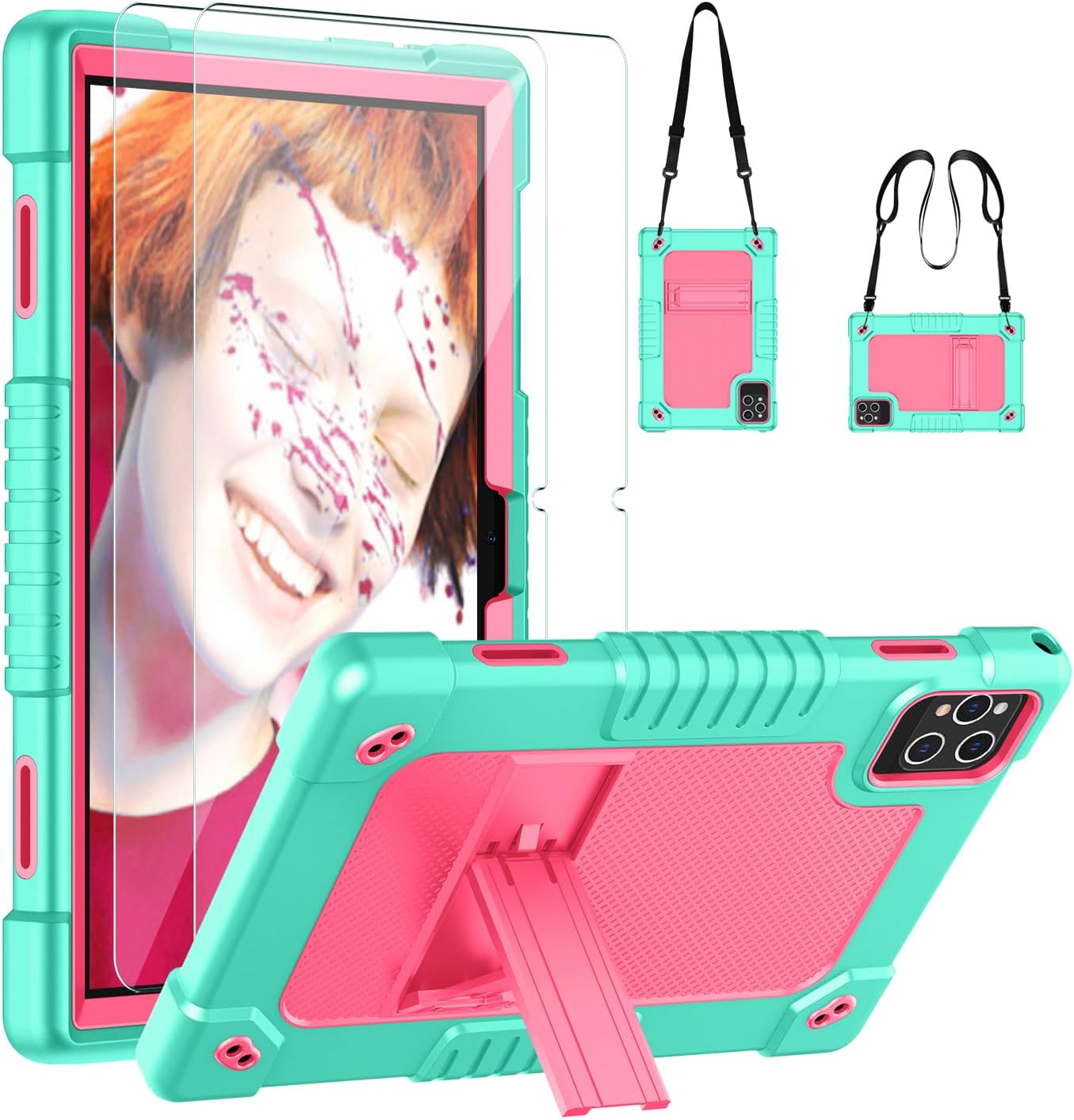 Amazon.com: Hoibon for KADYBE D115 Case,for MEIZE D115 Tablet Case,Shockproof Kids Case with 2 ...