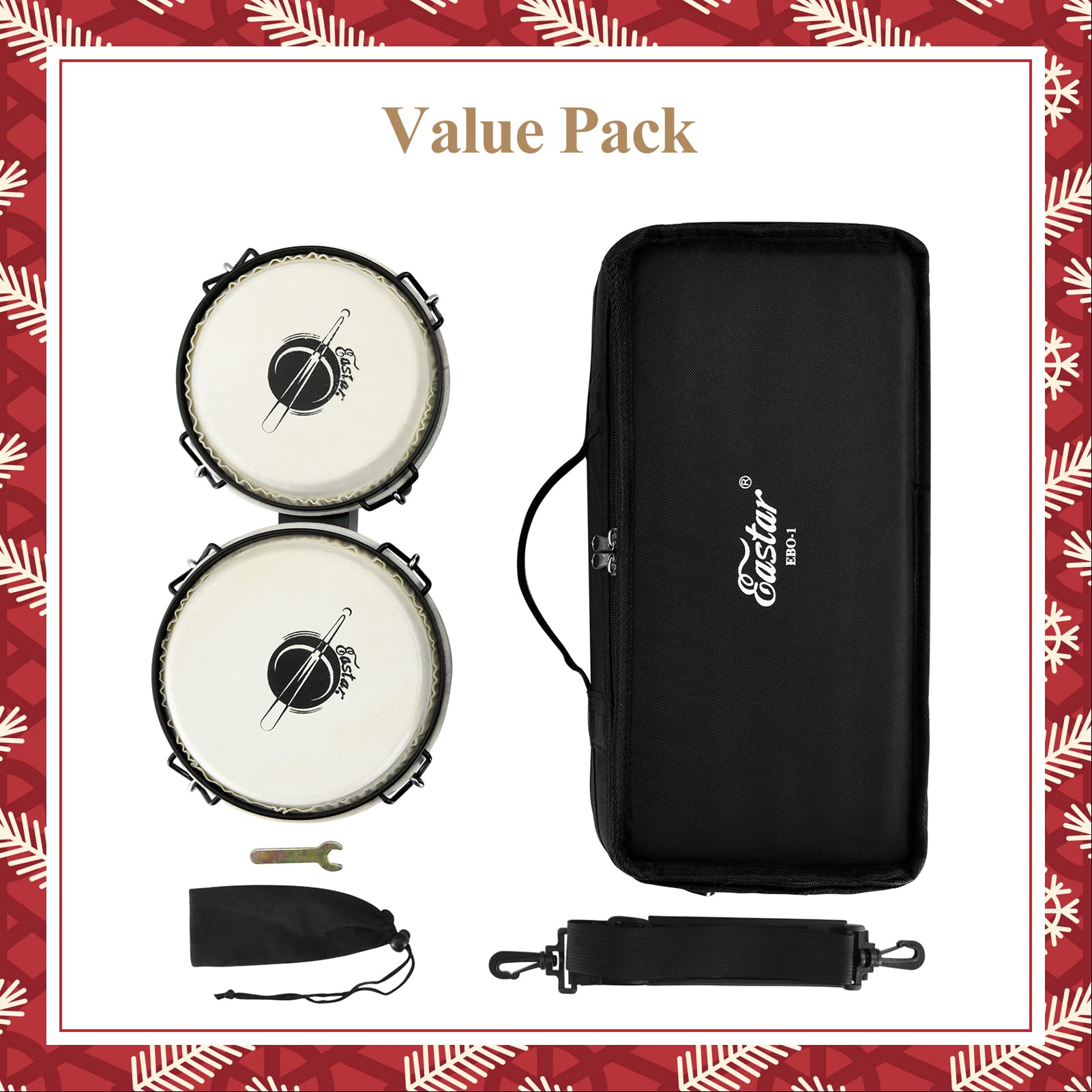 Snapklik.com : Eastar Bongo Drums 6 And 7 Congas Drums For Kids Adults ...