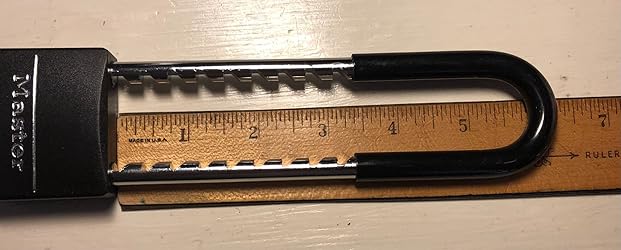 Master Lock 527D Adjustable Shackle Padlock with Key, Black - Long Lock ...