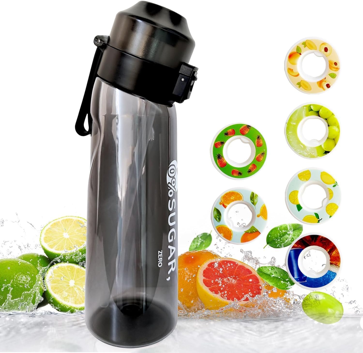 Boletonic Air Water Bottle,650ML Scent Water Bottle with 1 Flavour Pod, Leak Proof Sports Water ...