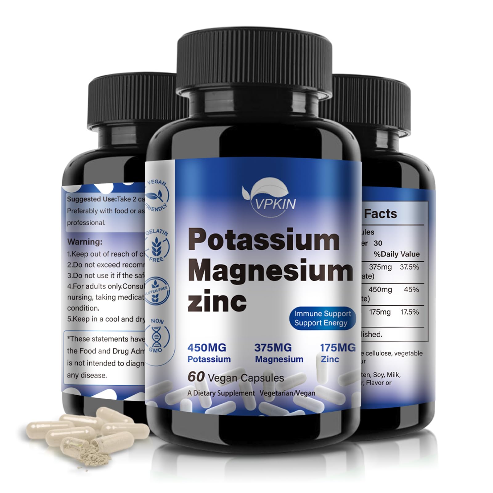 Amazon.com: Potassium Magnesium Supplement 1000mg,Magnesium Potassium ...