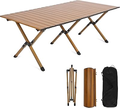 TIMBER RIDGE Folding Camping Table Fold up Aluminum Foldable Portable ...