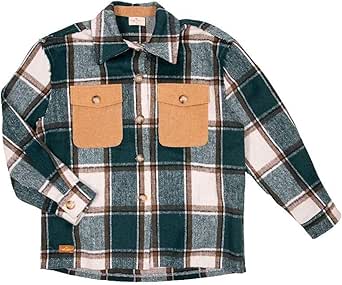 Simply Southern Yosemite Plaid Shacket - Jacket - Green Plaid - Adult ...