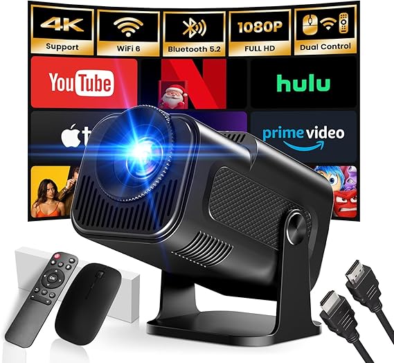 Amazon.com: [Built-in App] Mini Projector 1920*1080P 4K Support ...