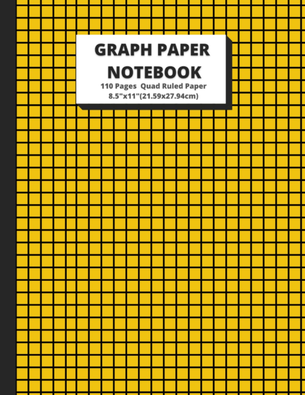 Graph Paper Yellow Notebook 8.5" x 11": Graph Paper Composition ...