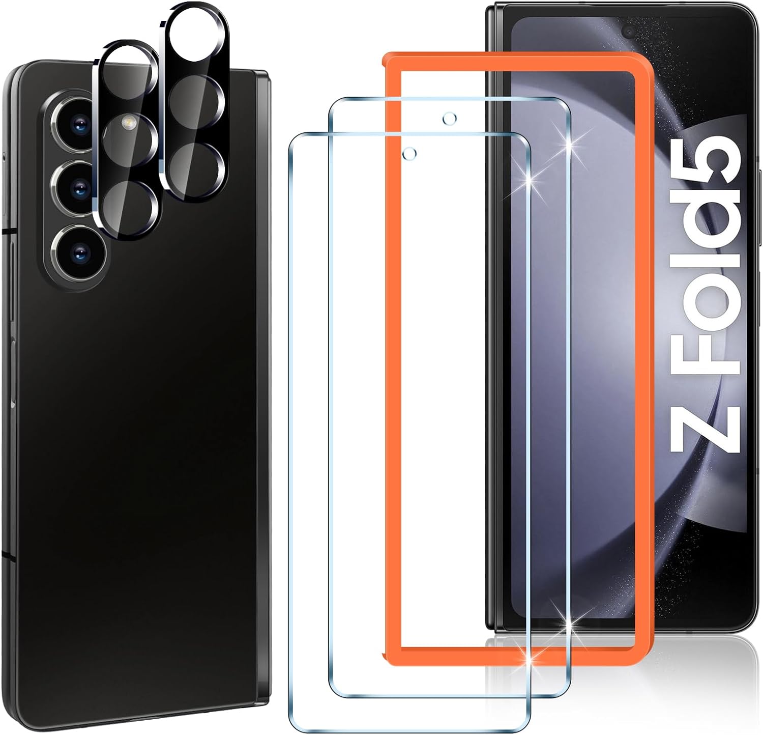 Amazon.com: LYWHL 2+2 Pack Samsung Galaxy Z Fold 5 Screen Protector ...