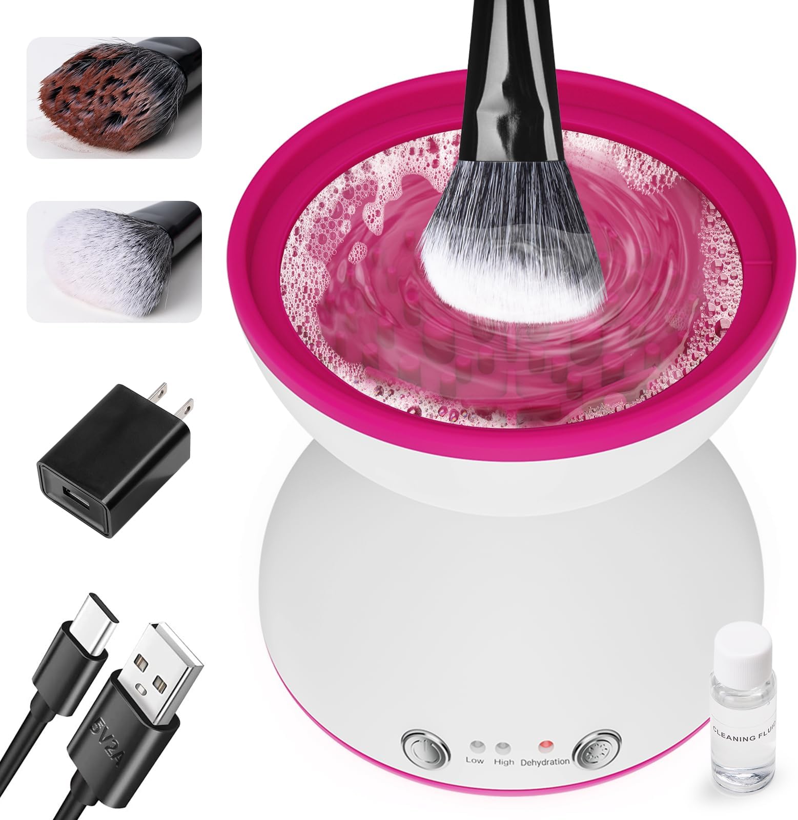 Amazon.com: Electric Makeup Brush Cleaner Machine, Two Gears Speed and ...
