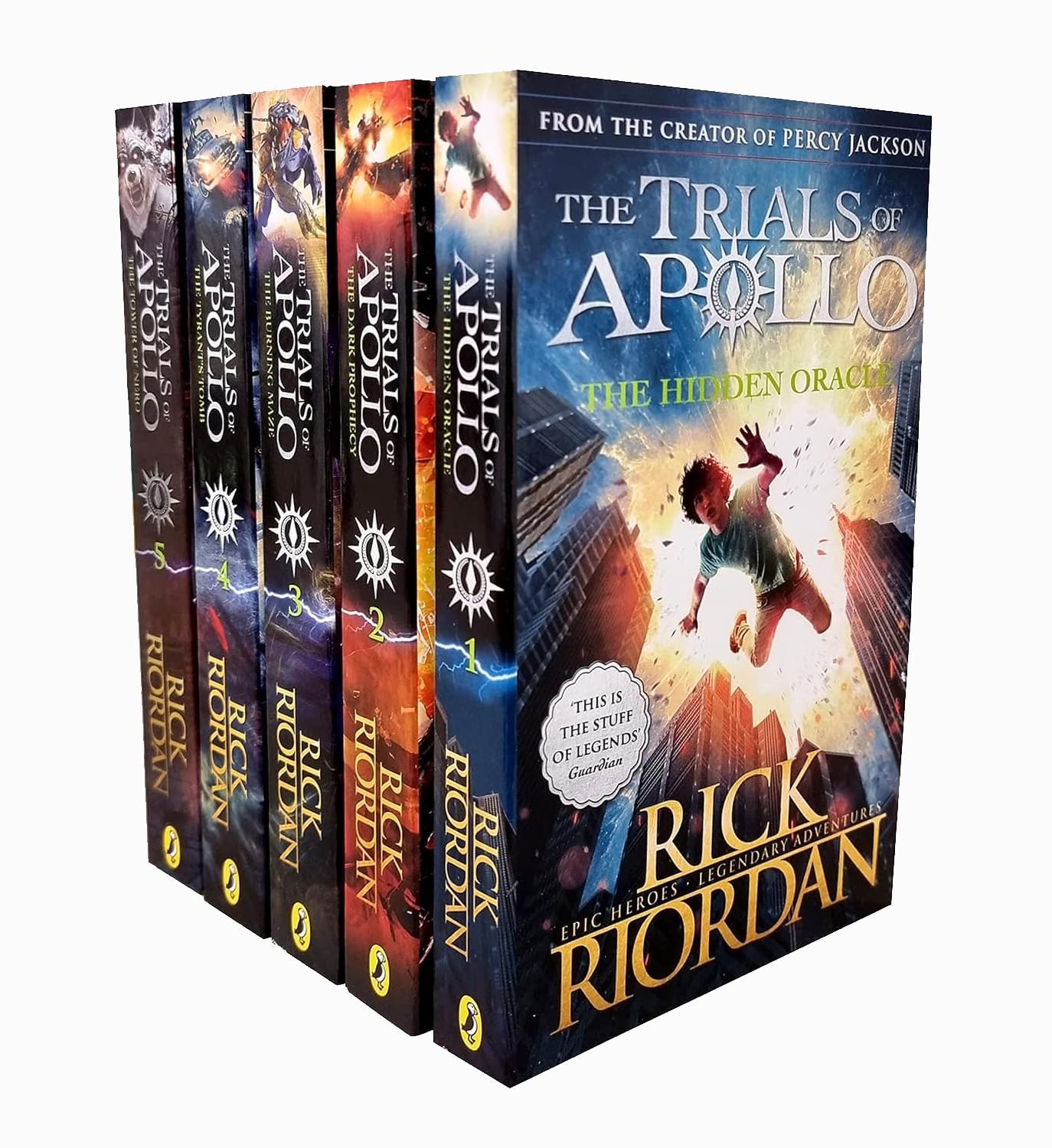 Rick Riordan The Trials of Apollo Collection 4 Books Set (The Hidden ...