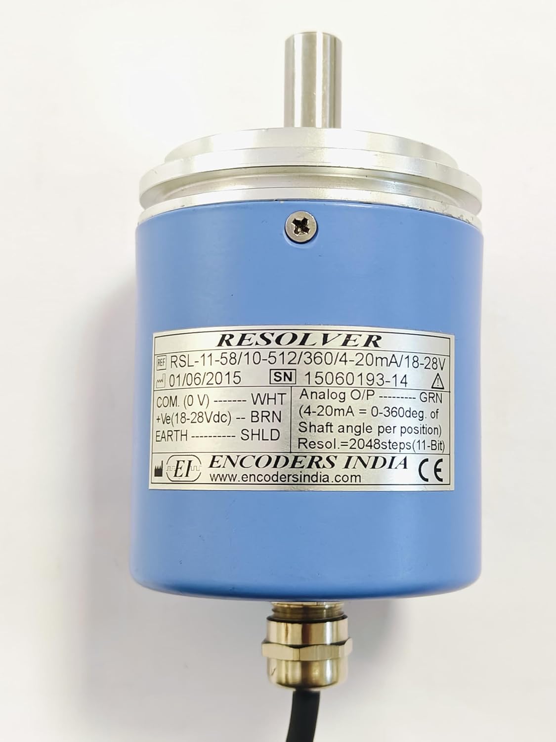 Encoders India Resolver, 11-Bits (2048 Steps) Resolution, Outer dia ...