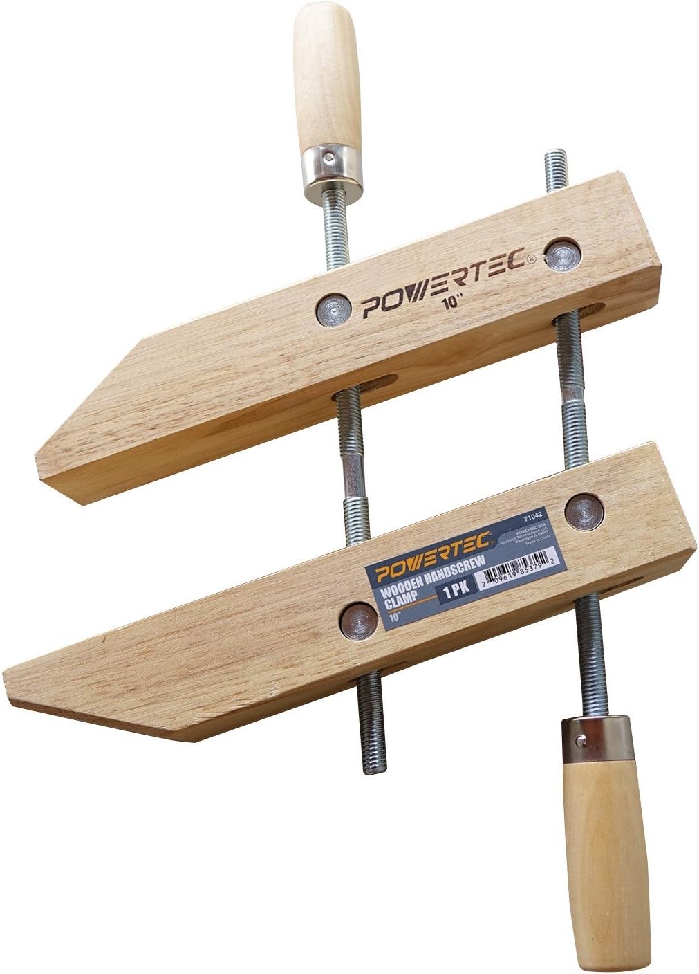 POWERTEC 71523 Wooden Handscrew Clamp – 8 Inch | Hand Screw Clamps for ...