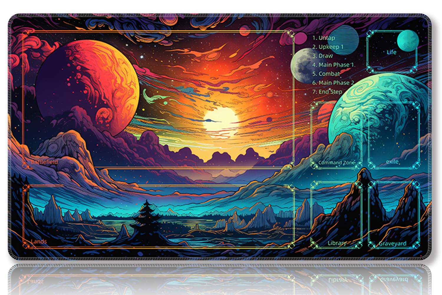 Amazon.com: Mipikel Playmat for MTG, Playmat with Zones,Size 24" x 14 ...