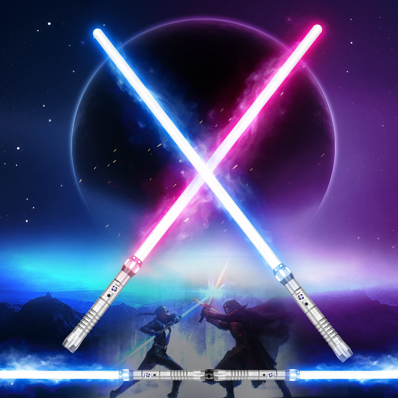 Buy ETE ETMATE FX Duel Lightsaber,RGB 11 Colors Metal Handle Duel ...