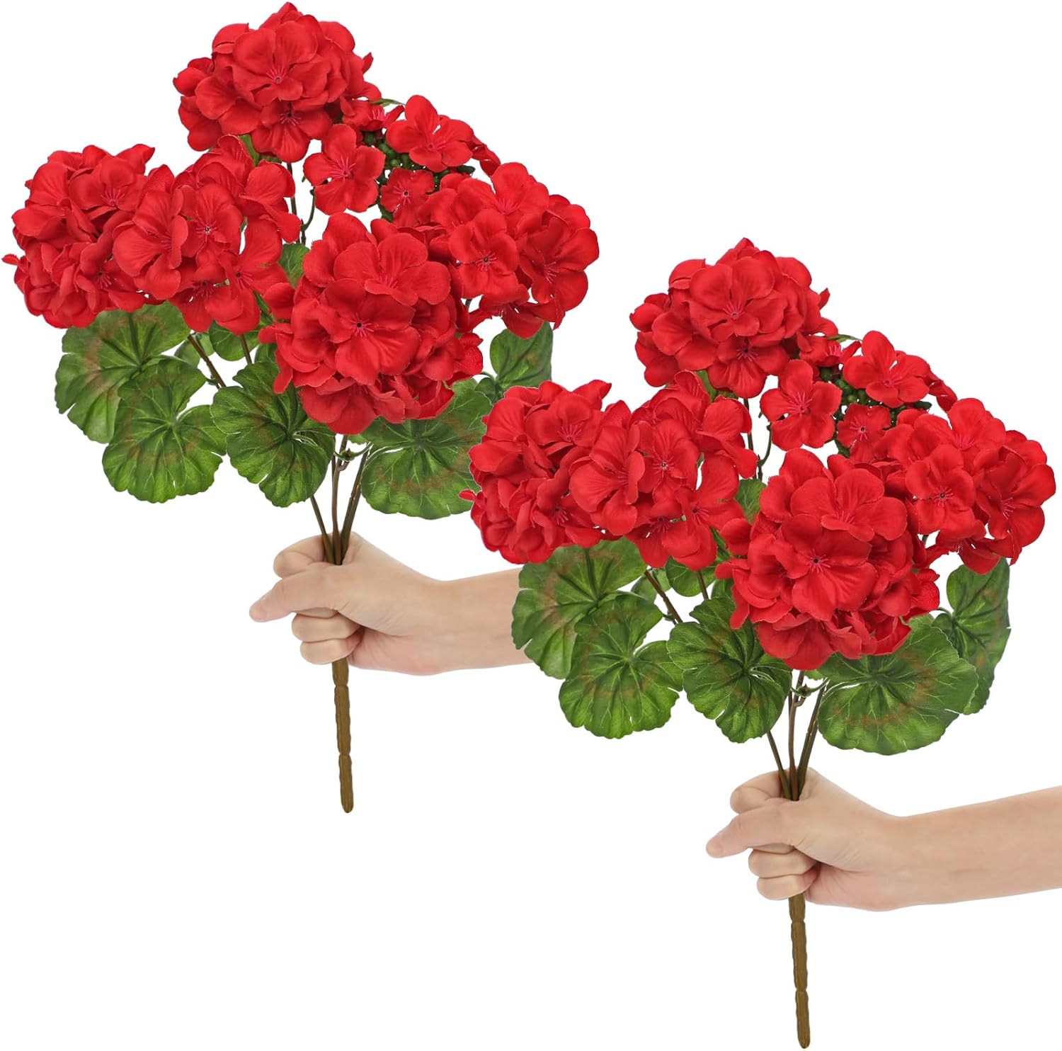 Amazon.com: Briful Artificial Geraniums for Outdoor, Realistic Silk ...