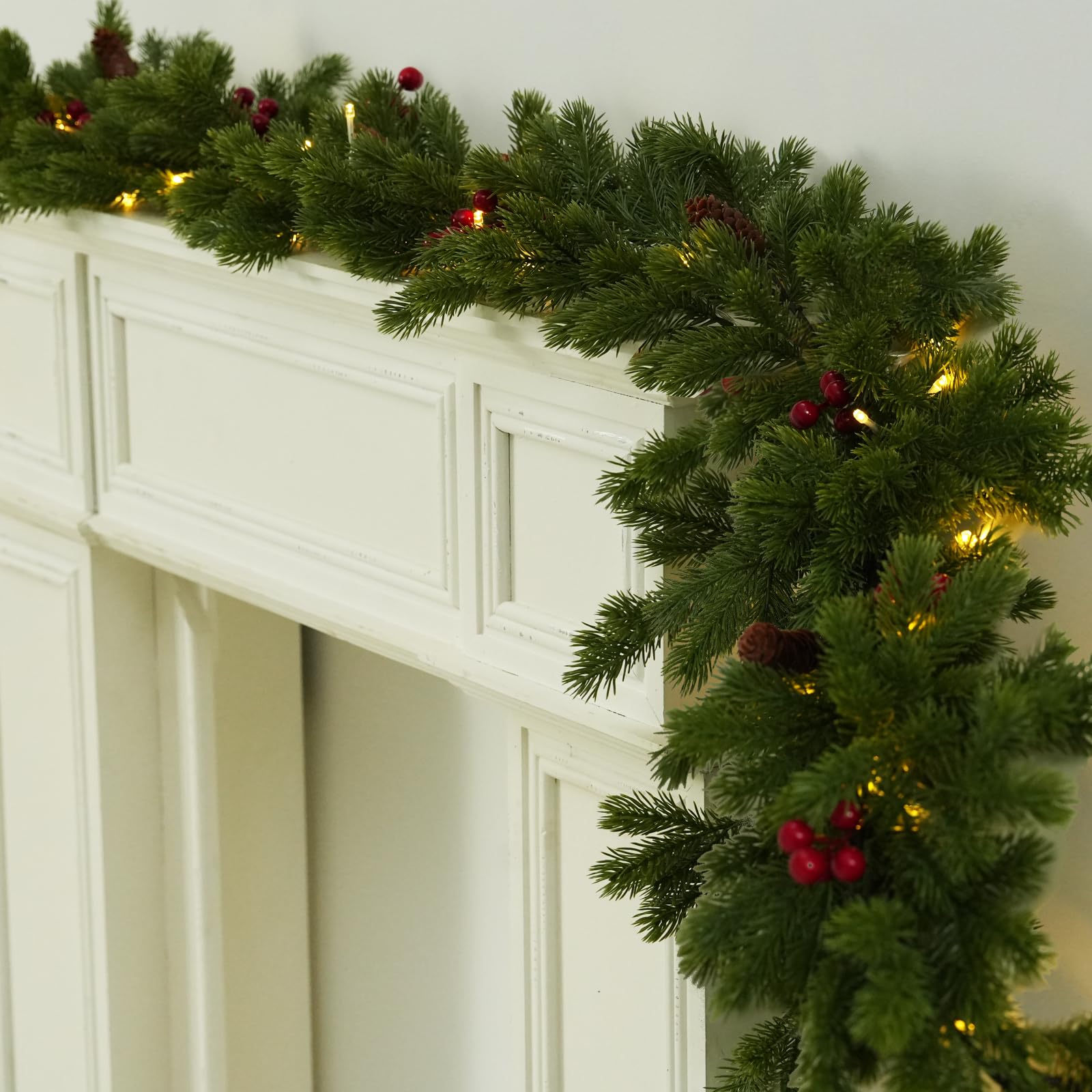 Amazon.com: 6FT Artificial Long Cedar Garlands - Real Touch Winter Pine ...