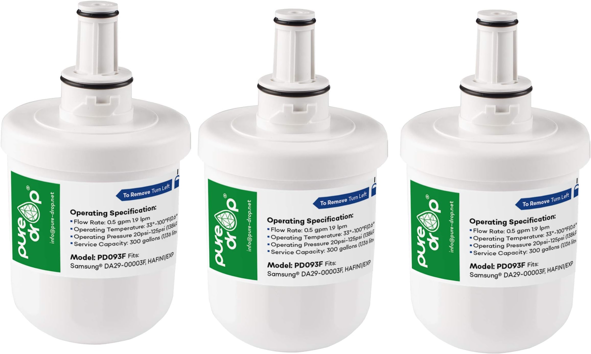 5 x In Line Fridge Water Filters Compatible with Samsung, Daewoo, LG ...