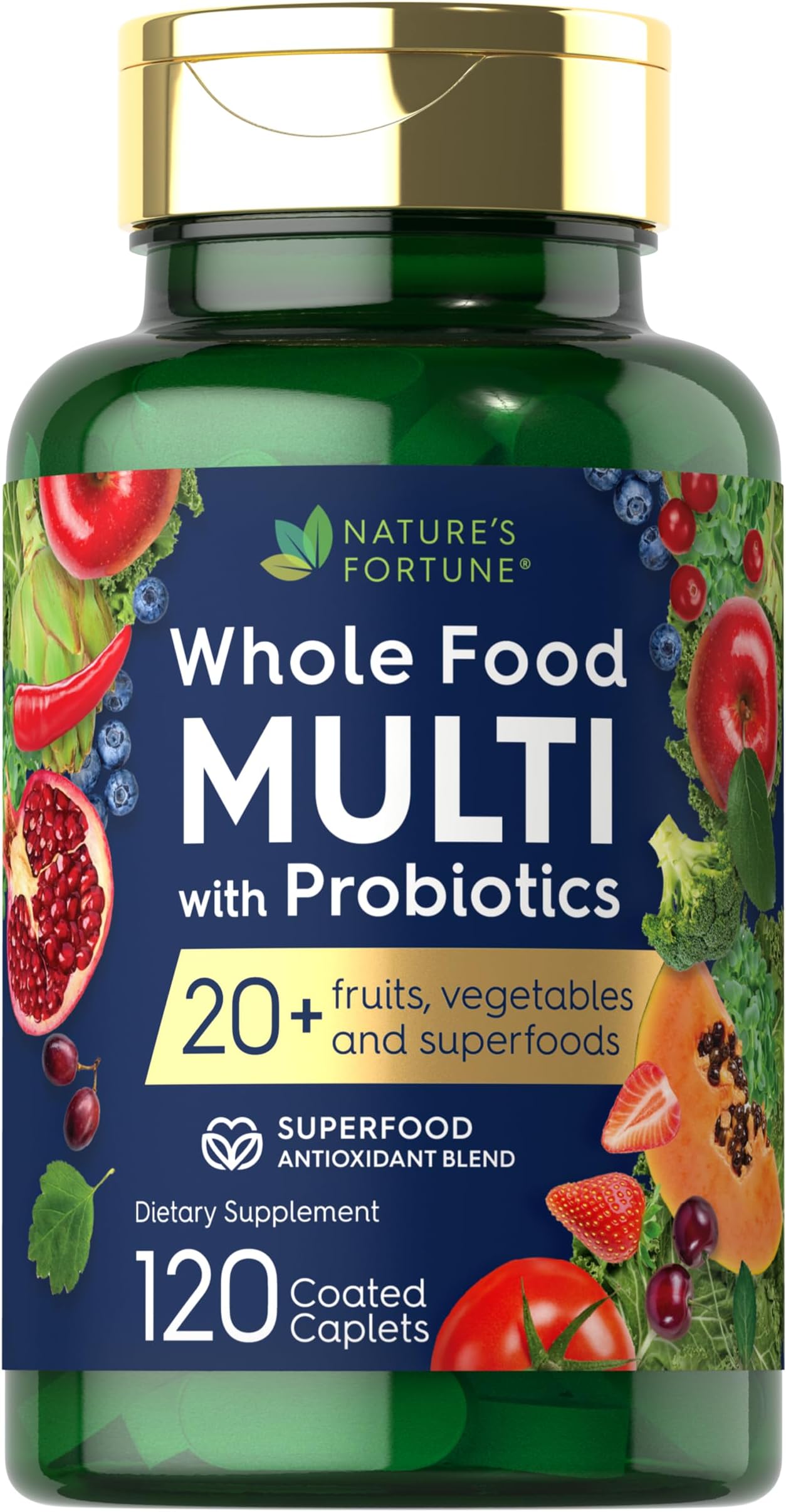 Amazon.com: Nature's Fortune Whole Food Multivitamin with Probiotics ...