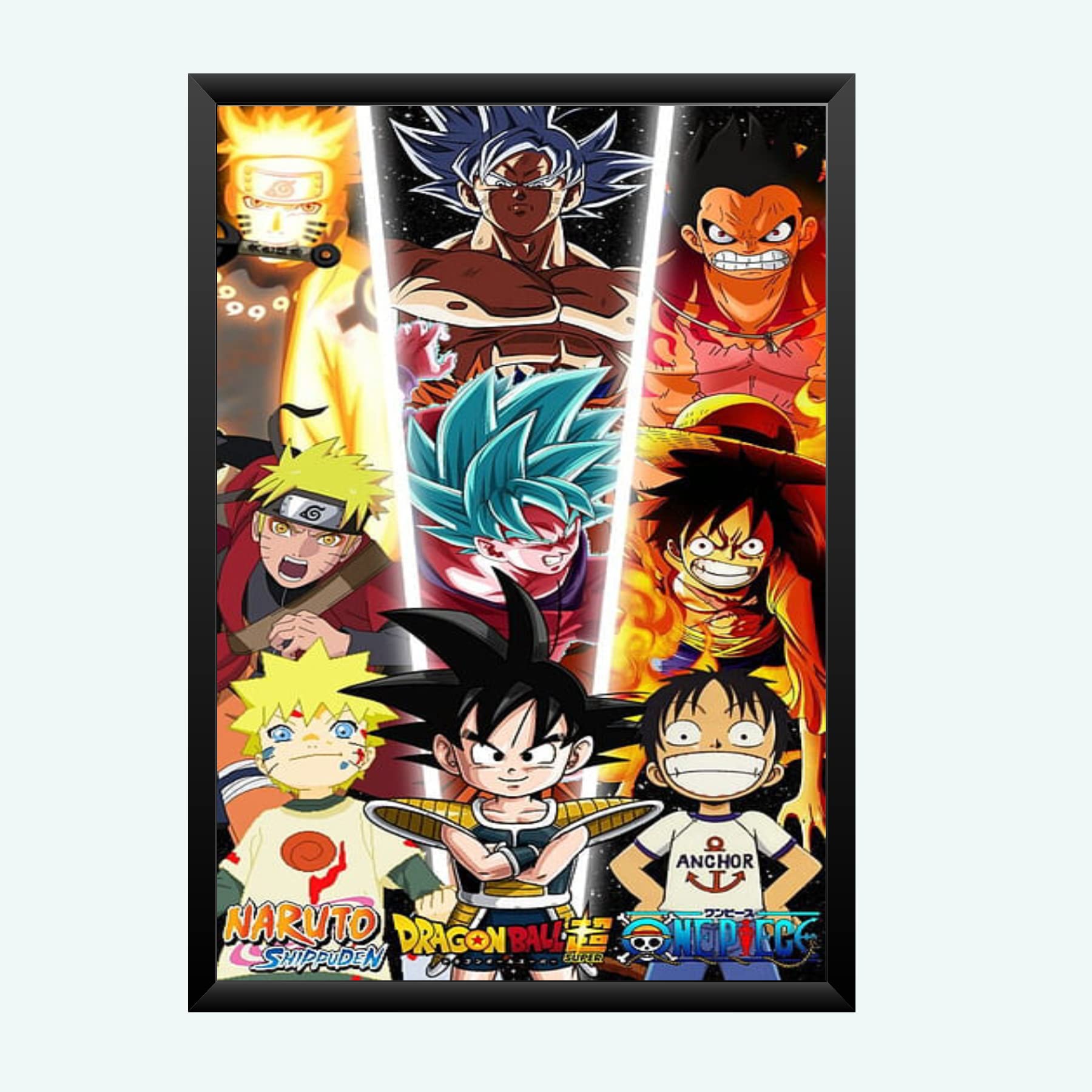 Nokkes Luffy One Piece Anime Cartoon Photo Frame 5X7 Inch Size Photo ...