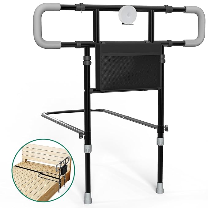 Amazon.com : Seeutek Bed Rails for Elderly Adults Safety, Foldable ...