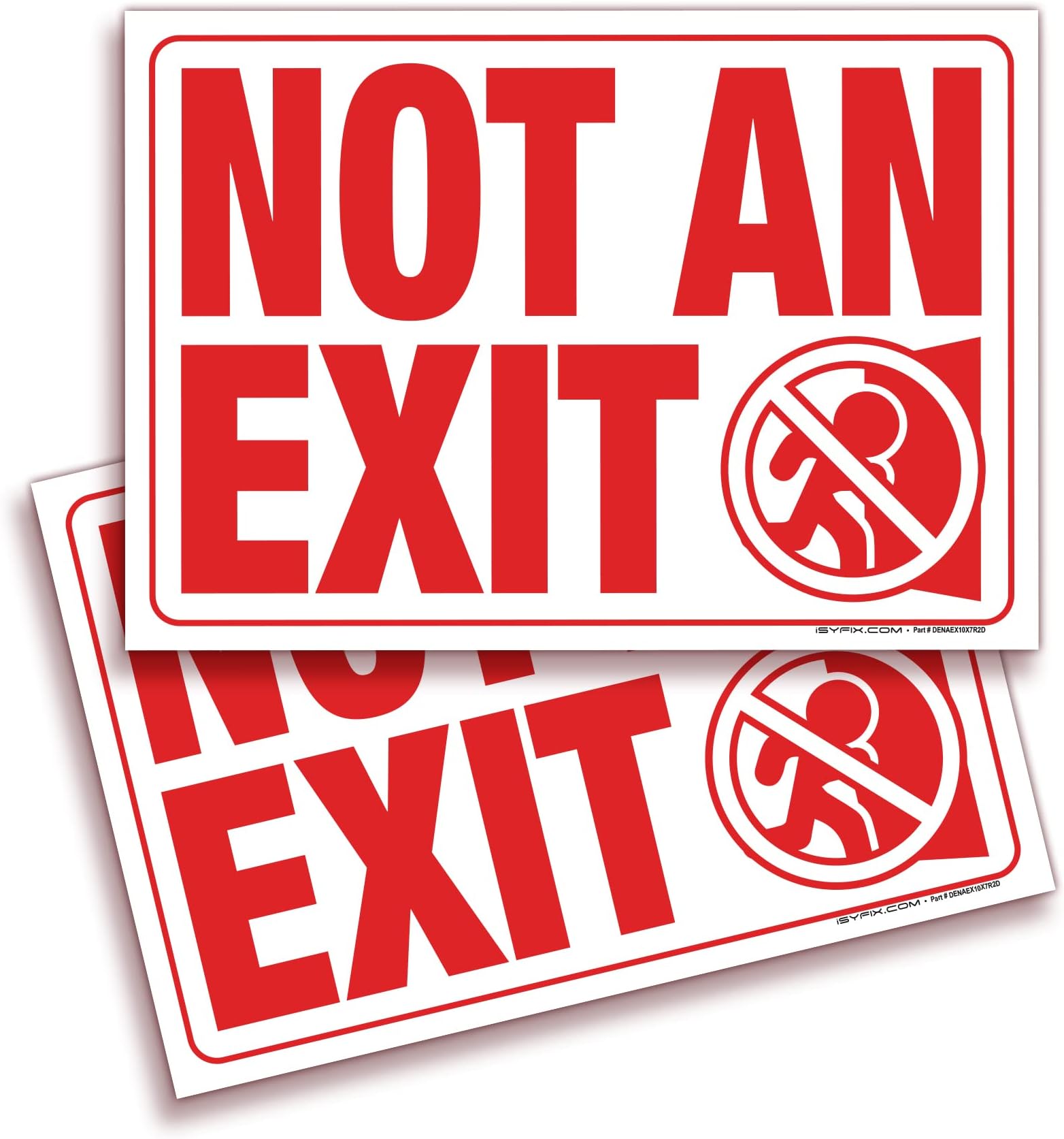 Amazon.com: (2 pack) Emergency Exit Only Alarm Will Sound Sign 10"x7 ...