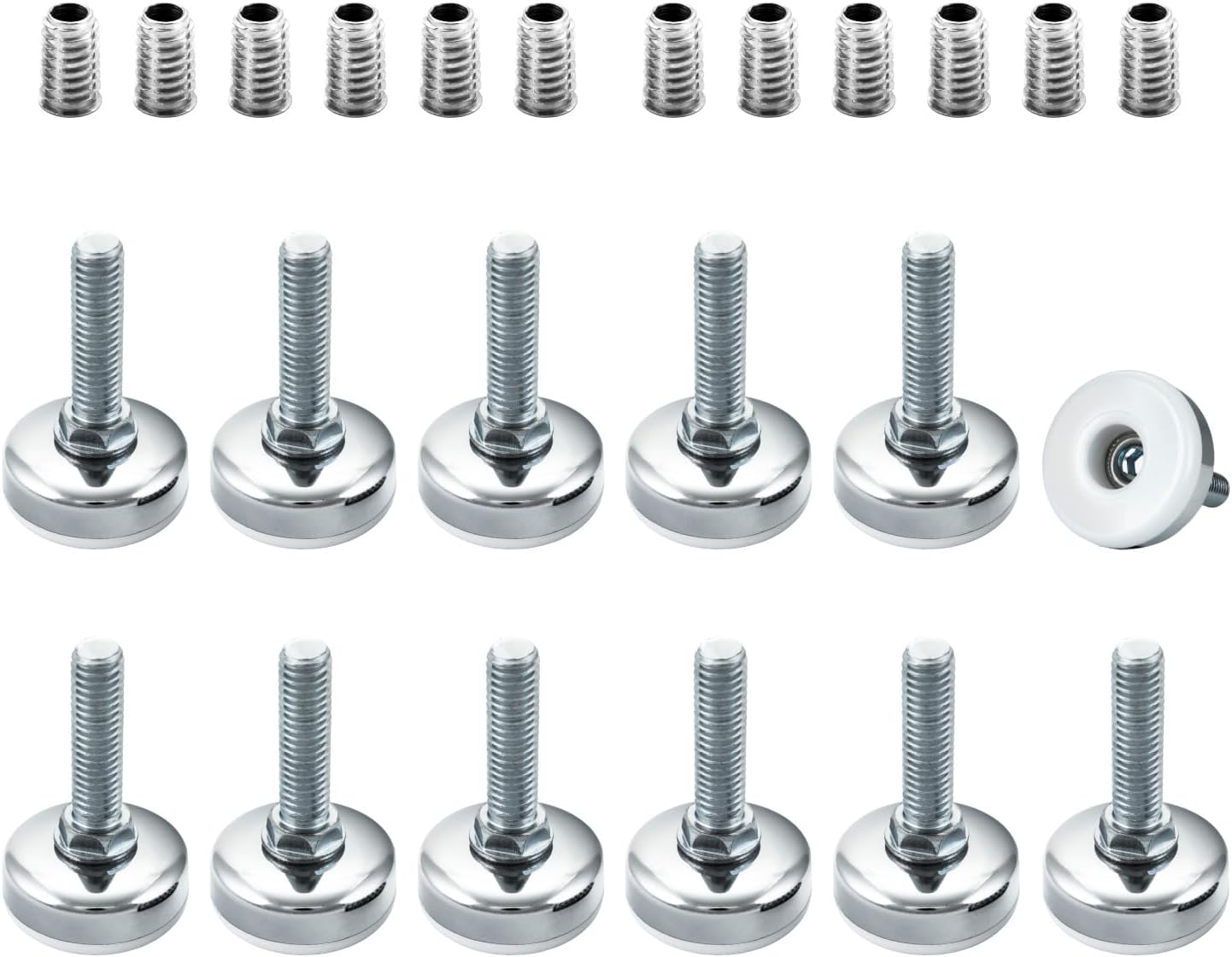 Amazon.com: POWERTEC Threaded Leveling Feet 12PK w/ 3/8"-16 Threaded ...