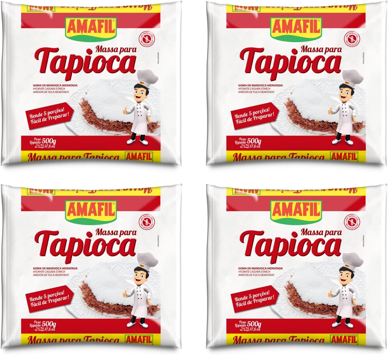 Amazon.com: Tapioca Flour Hydrated Gluten Free 17.6 oz ( Pack of 4 ...